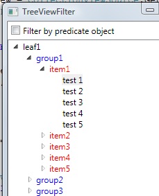 Just code: Filtering hierarchical data and another TreeView bug